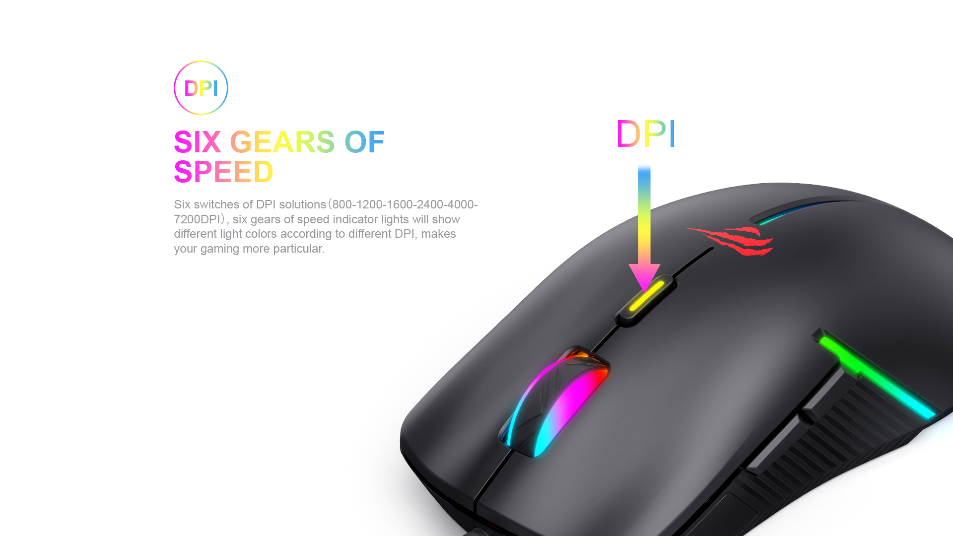 Havit MS1031 RGB Backlit Programmable Gaming Mouse
